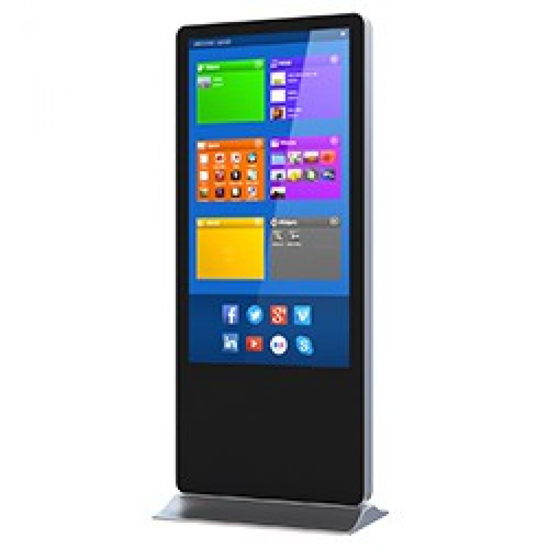 Totem vidéo interactif à écran tactile LCD 55 pouces FULL HD - Expocom - Signalétique, enseigne ...